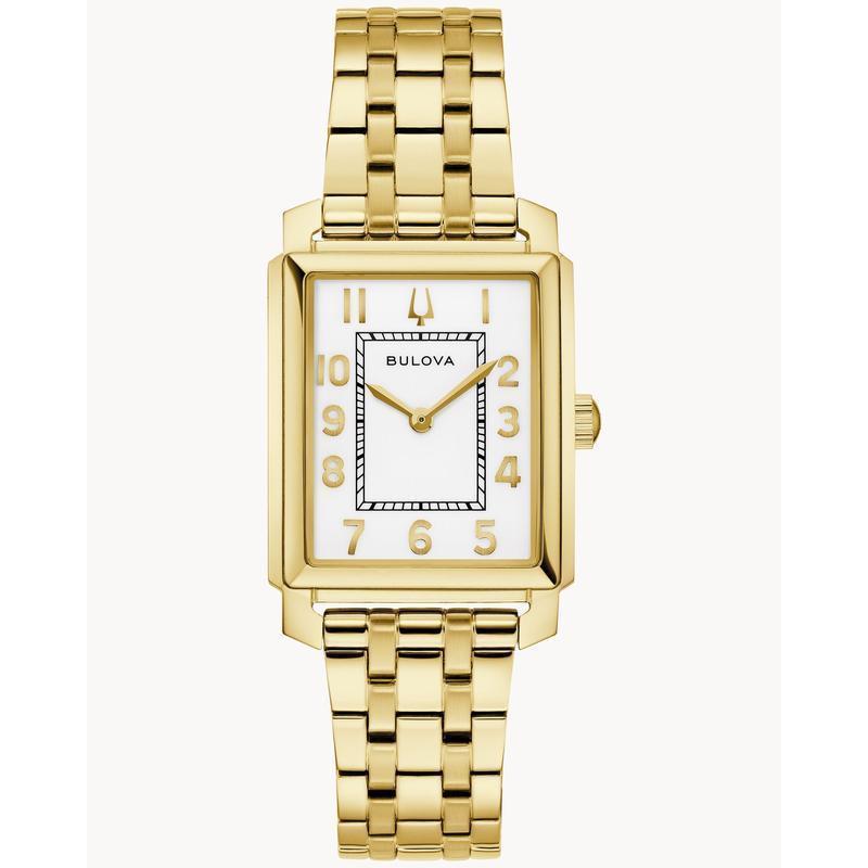 Bulova Sutton Women's Gold-Tone Stainless Steel Rectangular Watch