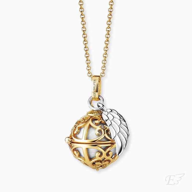 Engelsrufer Necklace Angel Whisperer with Gold Pedant and Chime MOP